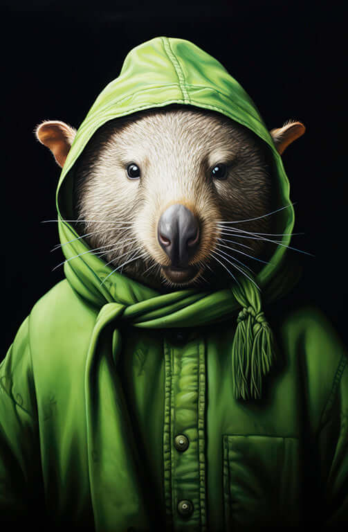 Cool Aussie Wombat | Wall Art Designs