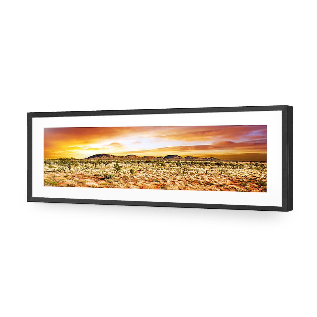 Australian Outback Sunset, Long Acrylic Glass Art | Wall Art Designs