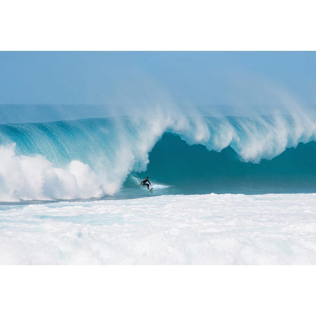 Surfer in Rolling Wave, Rectangle | Wall Art Designs