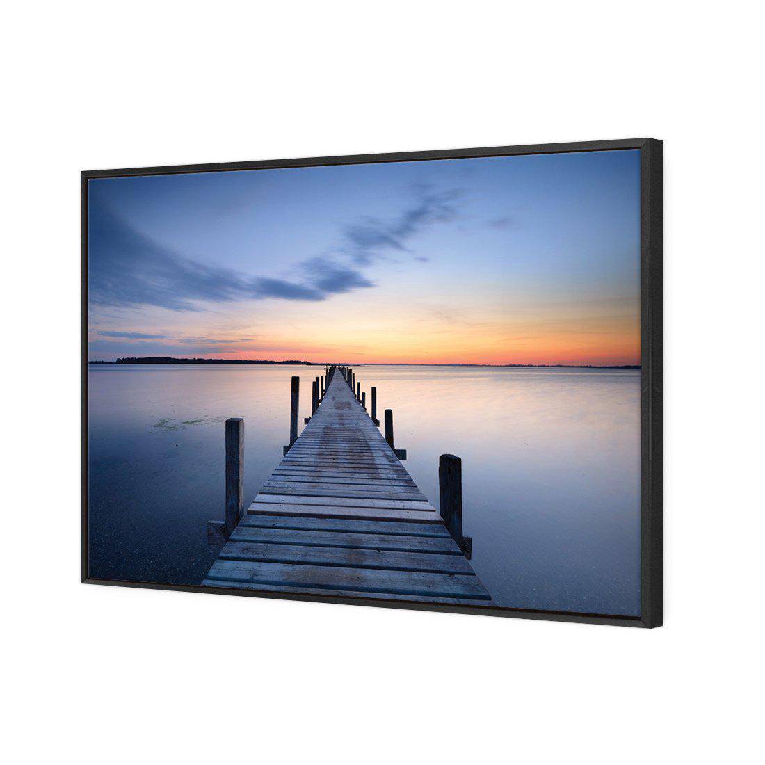 Misty Blue Jetty, Rectangle Canvas Art | Wall Art Designs