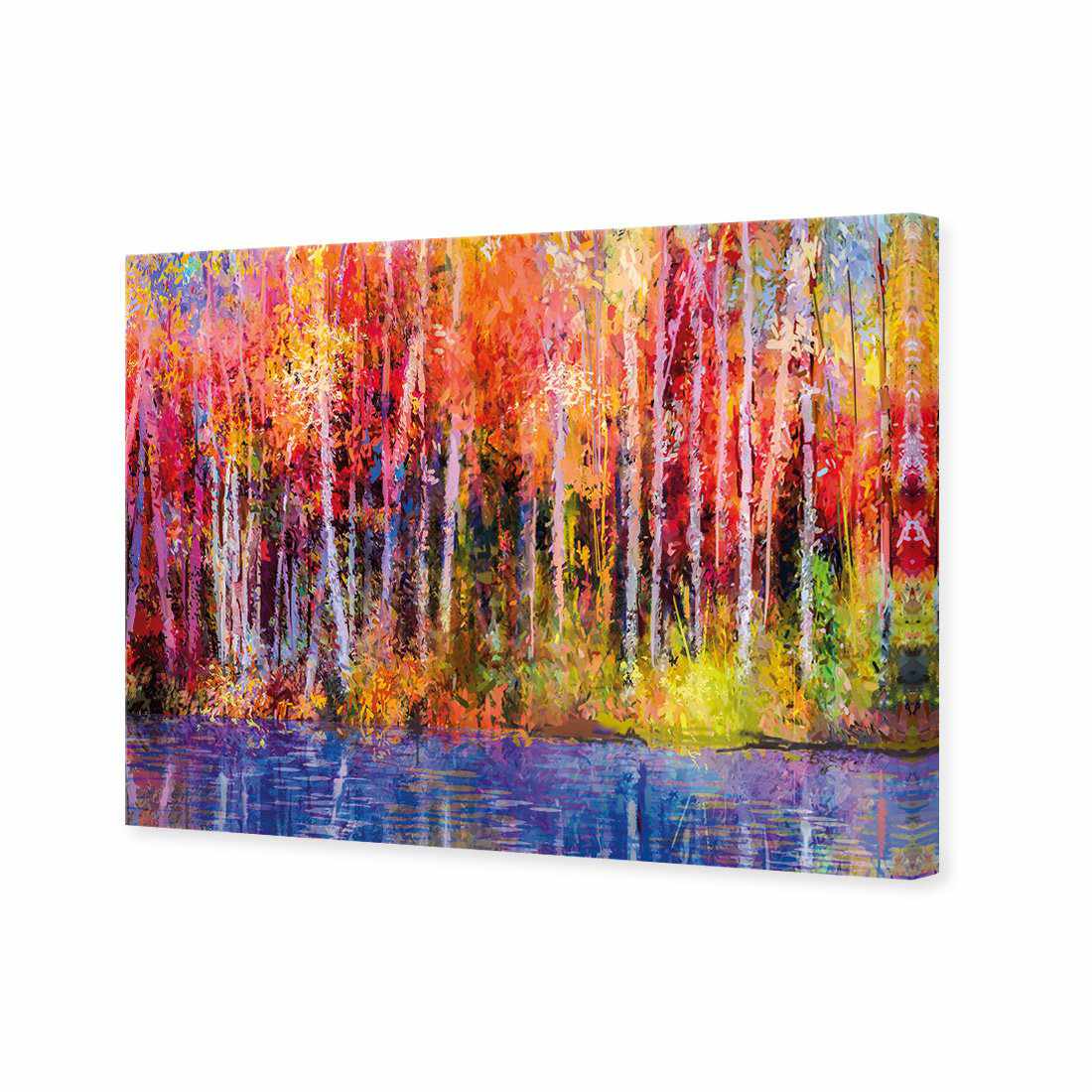 Rainbow Tree Forest, Rectangle Canvas Art | Wall Art Designs